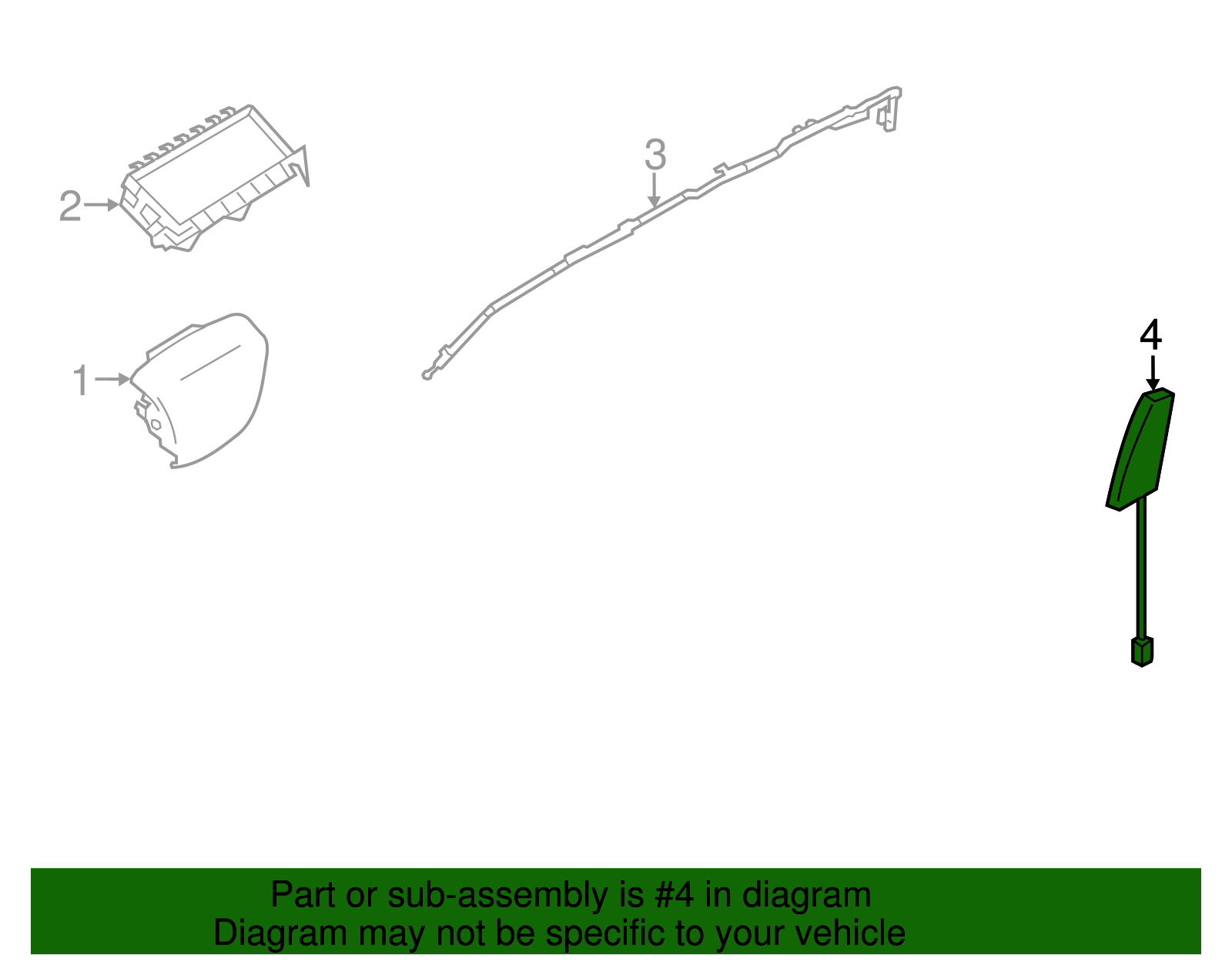 2017-2024 Nissan Armada Side Impact Inflator Module KHEH1-5ZA0A ...