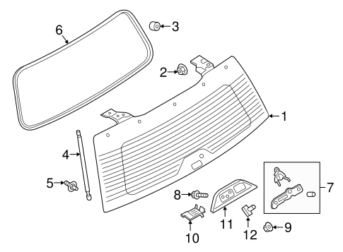 Glass - Lift Gate for 2018 Ford Expedition | Ford Parts Distributor