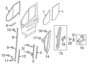 BK3Z-6121413-C - Fixed Glass - 2015-2023 Ford | Lasco Auto Parts