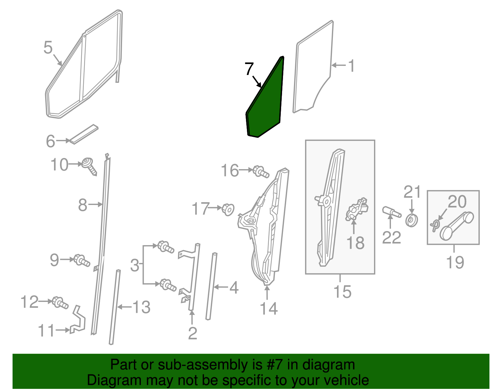 BK3Z-6121413-C - Fixed Glass - 2015-2024 Ford | Lasco Auto Parts