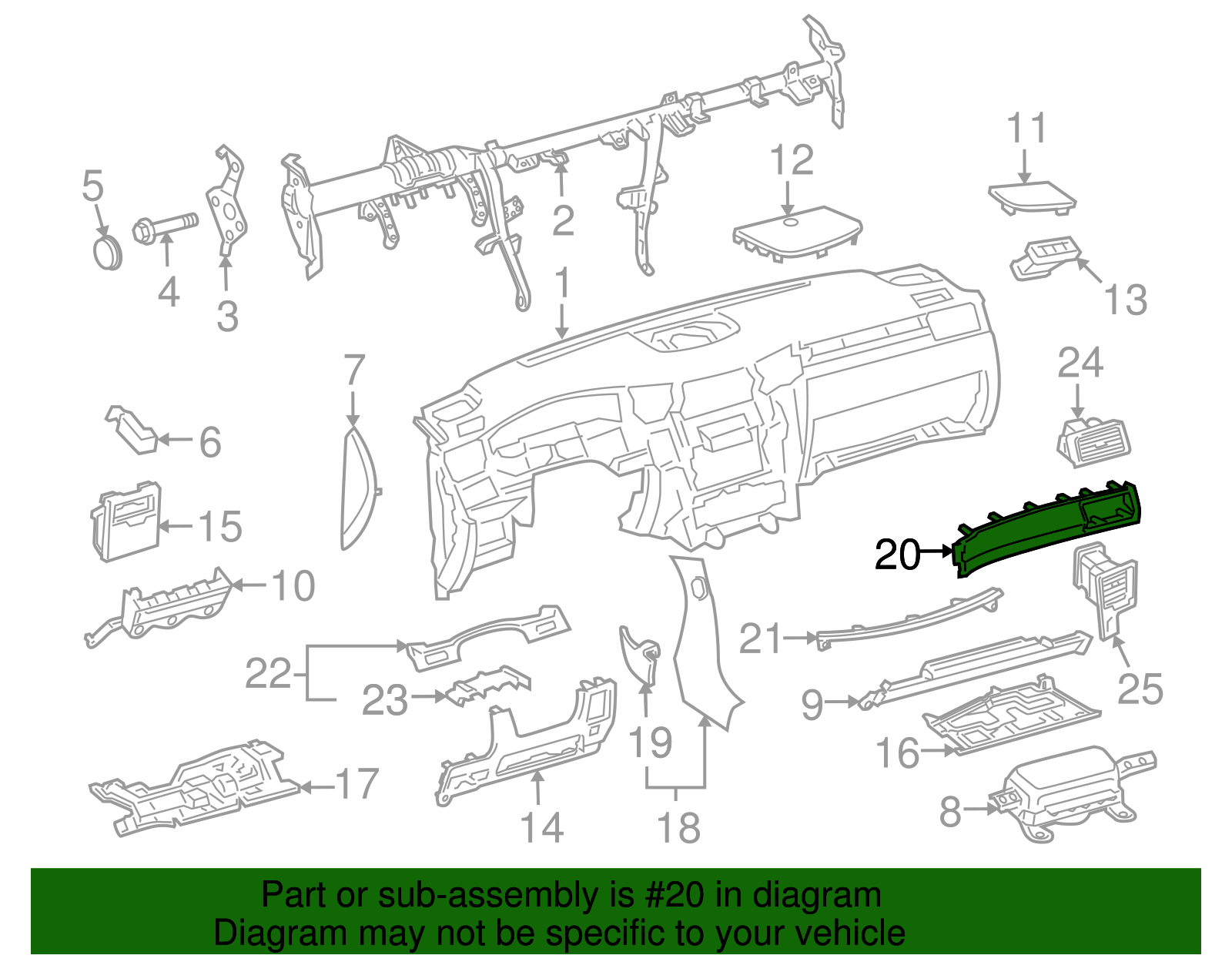 55476-60060 - Outer Molding For 2008-2011 Lexus LX570 | Lexus OE Parts