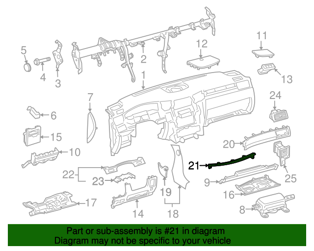 2008-2015 Lexus LX570 Instrument Panel Molding 55471-60180 ...
