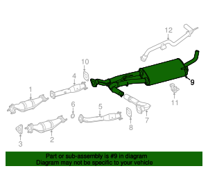 2012-2019 Nissan Muffler Assembly - Exhaust Main 20100-1PE0A | QuirkParts