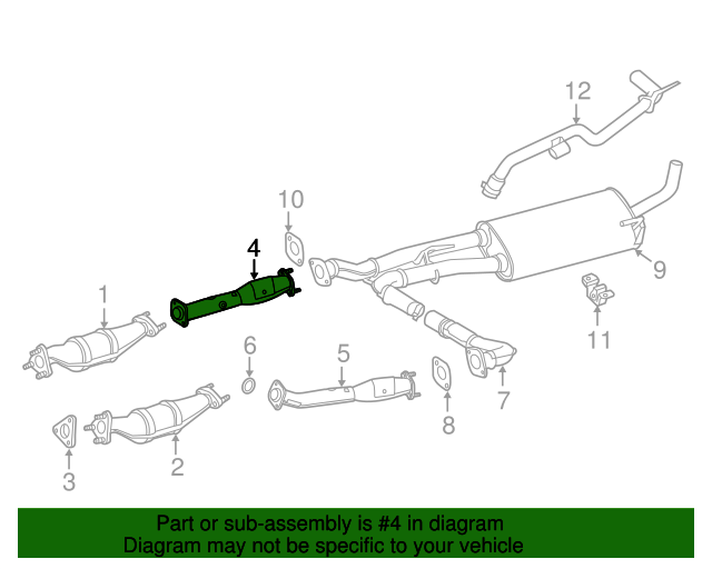 2018-2021 Nissan Converter & Pipe - Passenger Side (RH) 20010-9JK0A ...
