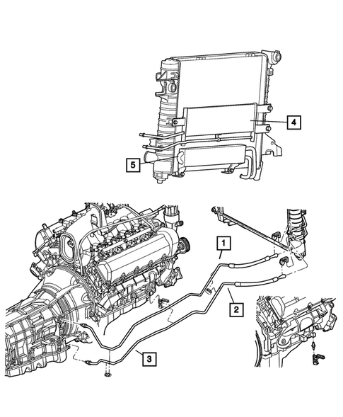 Lines, Transmission Oil Cooler for 2004 Dodge Ram 2500 | Mopar Factory ...