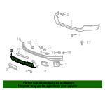 2014-2015 GMC Sierra 1500 Front Bumper Impact Bar Skid Plate 23252429 ...