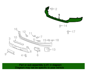 2014-2015 GM Primed Front Bumper Fascia Trim Cap 23432498 GM ...
