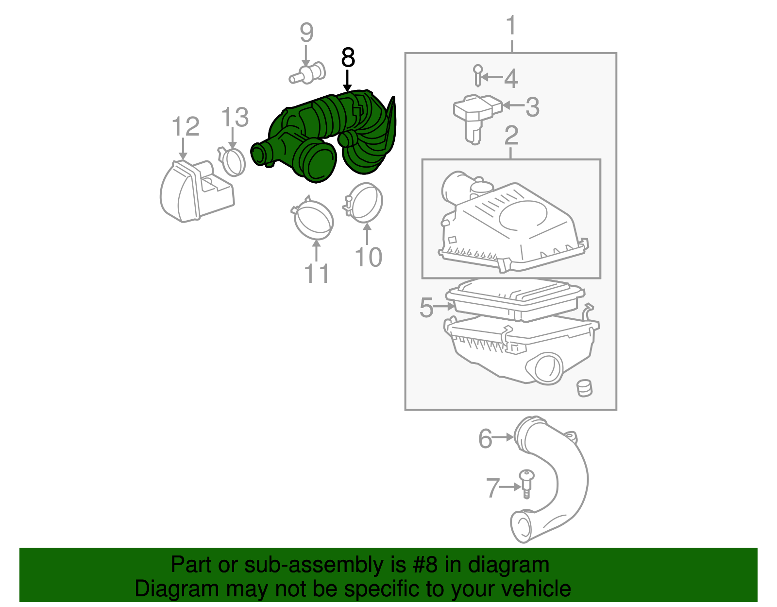 17881-28220 - Engine Air Intake Hose 2005-2010 Scion tC | AutoNation Parts