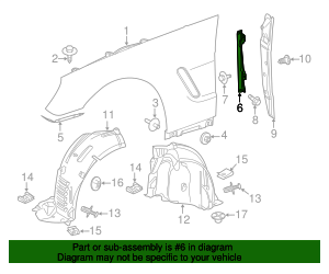 2013-2020 Mercedes-Benz Fender Bracket 231-887-03-14 | AutoNationParts.com