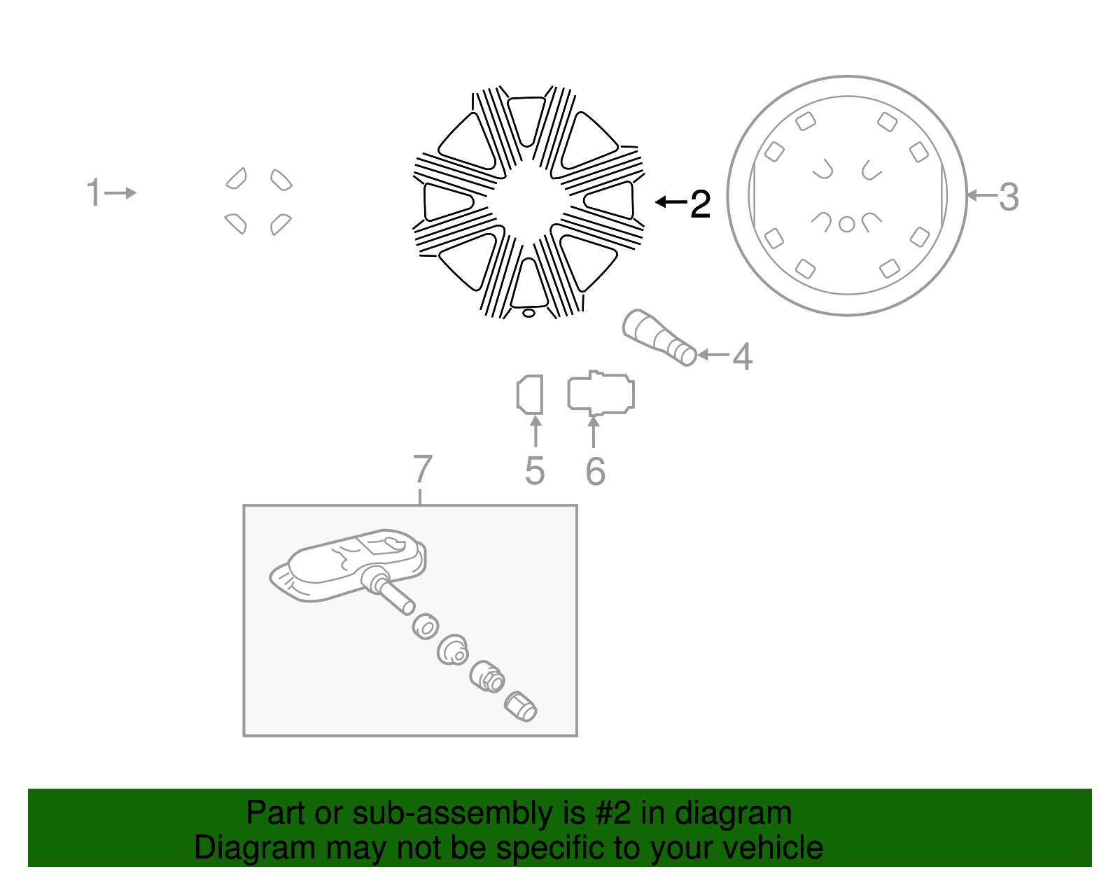2013-2014 Toyota Yaris Wheel Alloy 42611-52830 | Toyota Parts Center