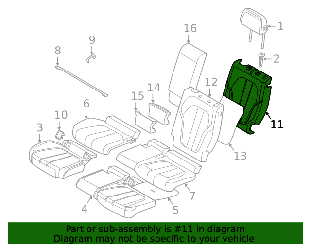 52-20-9-495-828 - Seat Back Pad 2019-2023 BMW | BMW OEM Parts