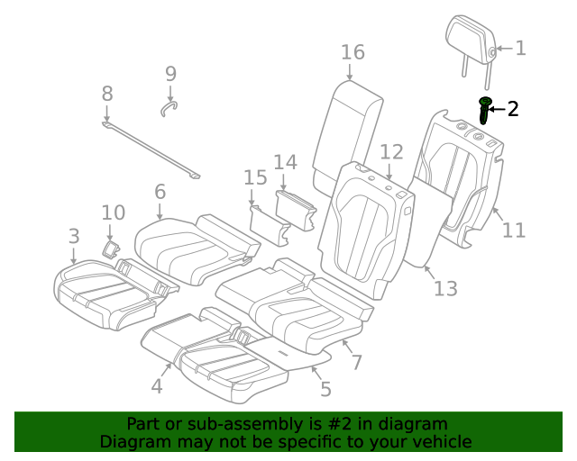 Genuine BMW 52-20-7-499-750 | Headrest Guide | FREE Shipping on Most ...