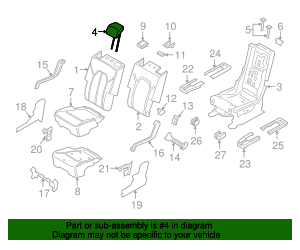 2018-2023 Ford Expedition Headrest JL1Z-78611A08-BF | FordPartsOnSale.com