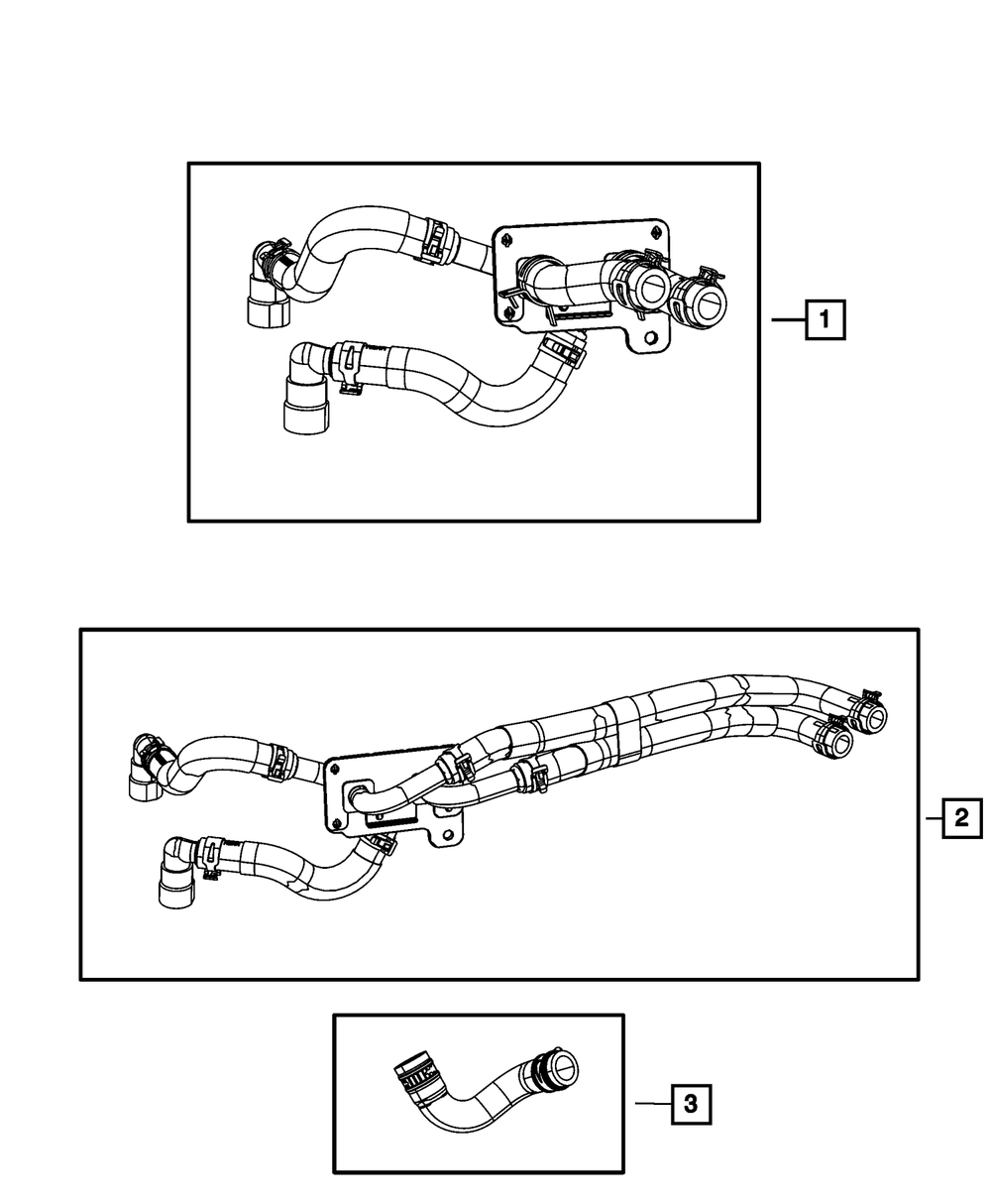 2014-2019 Jeep Grand Cherokee Coolant Hose 68253365AA | OEM Parts Online
