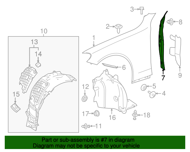 2138890500 - Cover, Fender Gap 2017-2020 Mercedes-Benz | Mercedes-Benz ...