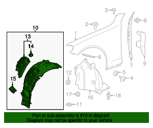 2018-2020 Mercedes-Benz Fender Splash Shield 213-690-31-05 ...