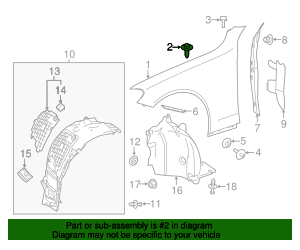 001-990-67-36 - Fender Front Bolt 2017-2021 Mercedes-Benz | Mercedes ...