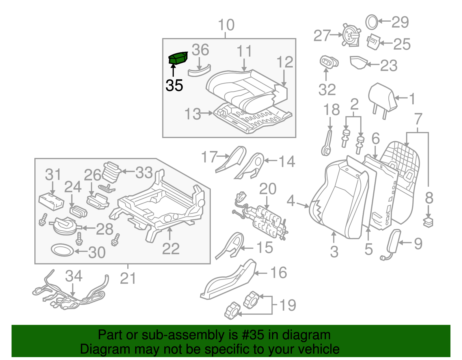 2009-2020 Nissan 370Z Seat Switch 87066-1EJ2A | Temecula Nissan Parts