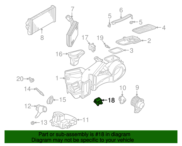 1997-2002 Audi Adjust Motor 8D1-820-511-F | OEM Parts Online