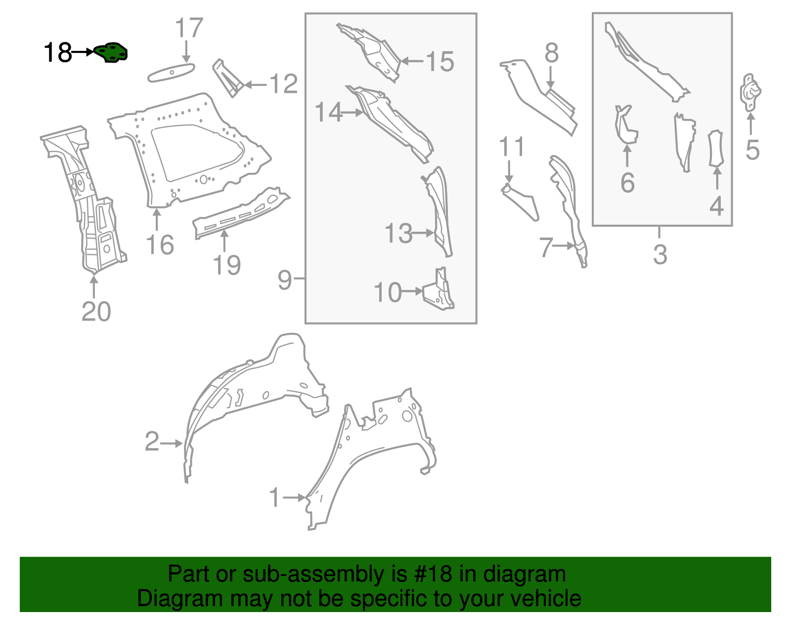 2014-2025 Toyota 2014-2024 Toyota - Opening Panel Extension 61716-0E030 ...
