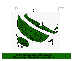 86350-2P000 - Grille Assembly 2011-2013 Kia Sorento | Kia.Parts Store