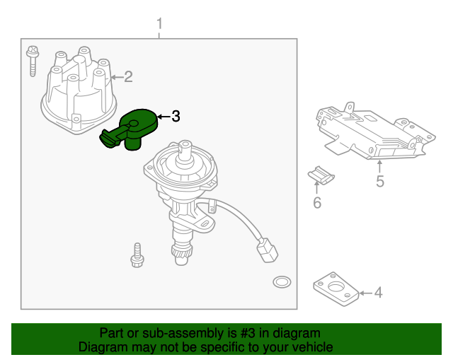 1996-2004 Nissan Distributor Rotor 22157-1W600 | Nissan Parts Plus