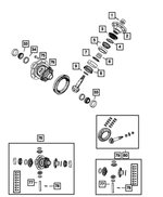 Front Axle; Housing, Differential and Vent for 2009 Jeep Wrangler ...