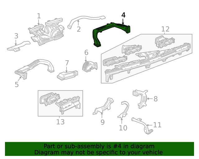 2021-2022 Cadillac Passenger Side Instrument Panel Outer Air Outlet ...