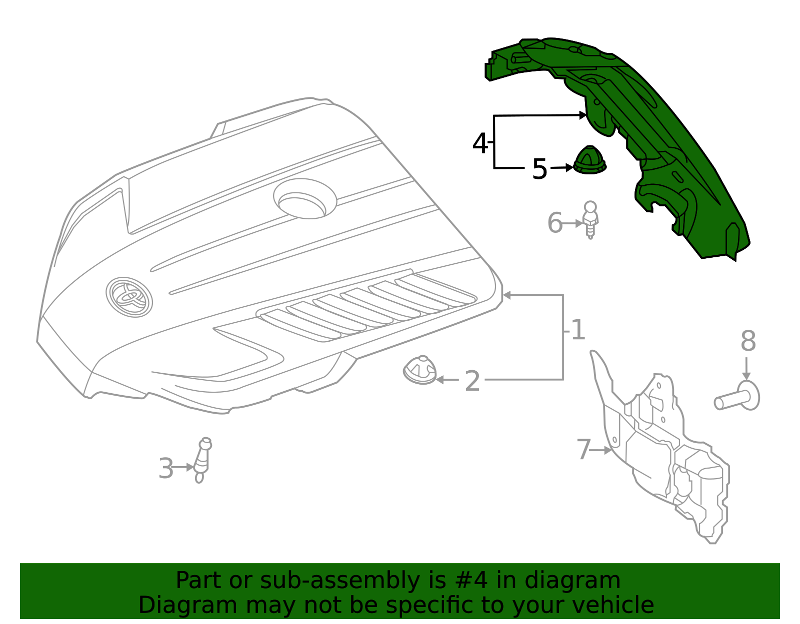 2020-2025 Toyota GR Supra Rear Shield 12611-WAA01 | Sparks Parts