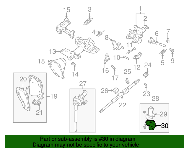 1996-2004 Toyota Steering Shaft Universal Joint 45230-35090 | OEM Parts ...