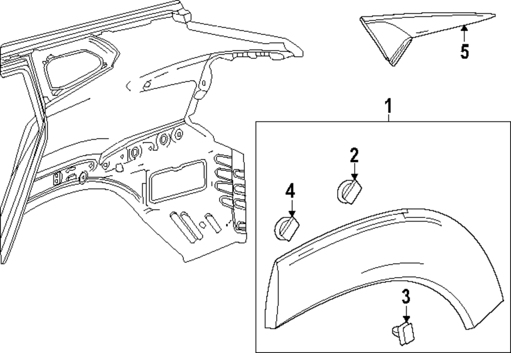 2024-2025 Buick Envista Body D-Pillar Molding 42906711 | GM OEM Parts ...
