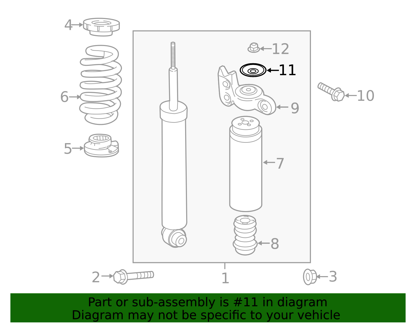 84564322 - Rear Shock Absorber Mount 2017-2025 GM | Gateway Buick GMC Parts