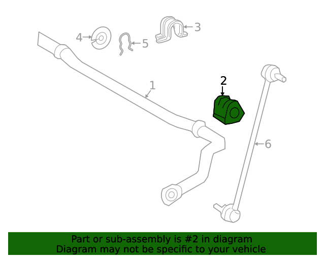 2018-2024 Toyota Stabilizer Bar Bushing 48815-06260 | Toyota Parts Center