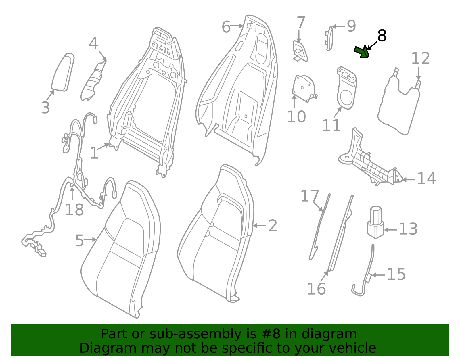 2020-2024 Porsche 911 Folding Seat Latch Release Handle 992-881-236-A ...