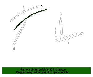 2010-2017 Toyota 4Runner Channel Cover 75986-3D091 | Toyota Parts Center