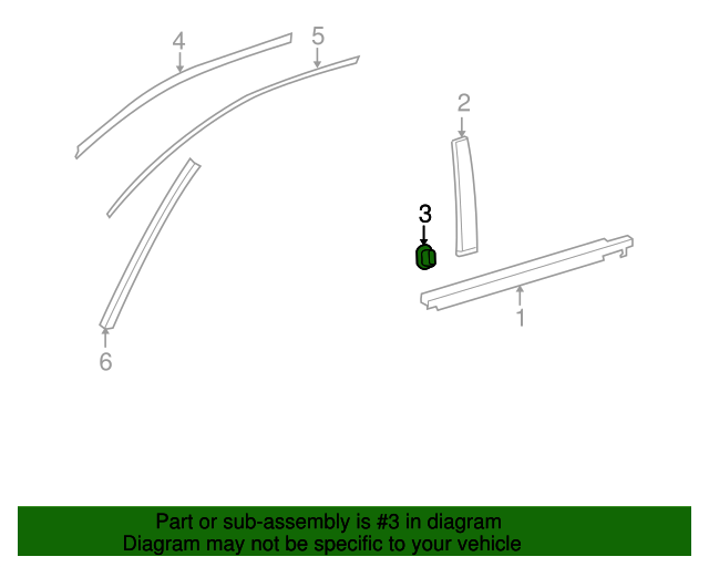 2010-2022 Toyota Applique Clip 75792-0R010 | Toyota Parts Center