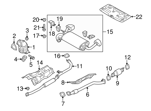 Exhaust Components for 2010 Hyundai Genesis Coupe | Hyundai OEM Parts ...