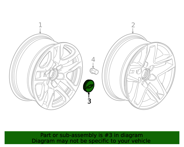 2019-2022 Chevrolet Center Cap 84335831 | GMPartsNow