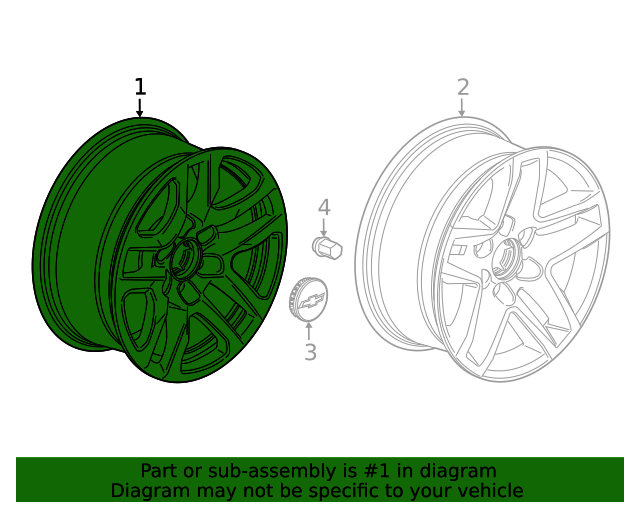 23376217 | OEM GM Wheel, Alloy | 2019-2020 Chevrolet | GM Parts Club