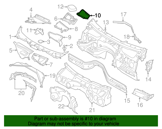 51617435132 - 2012-2020 BMW Reinforced Plate (51-61-7-435-132) | BMW of ...