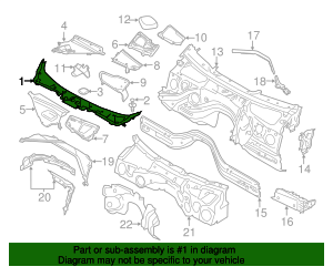 51717285920 - Cowl Grille 2014-2020 BMW | Genuine BMW Parts