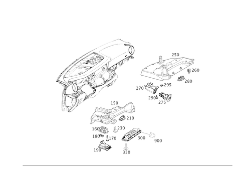Instrument Panel Detachable Parts for 2018 Mercedes-Benz E 300 ...