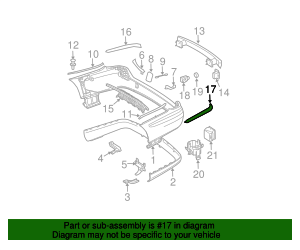 211-885-03-74 - Bumper Trim 2004-2009 Mercedes-Benz | AutoNationParts.com