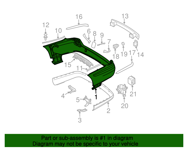 211-885-14-25 - Bumper Cover 2004-2009 Mercedes-Benz | Mercedes-Benz ...