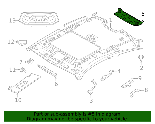 51-44-7-496-973 - Roof Opening Trim 2019-2024 BMW | AutoNationParts.com