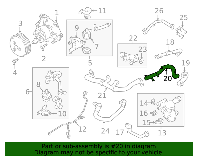 LR169924 - Heater Hose 2018-2023 Land Rover | Land Leaping Genuine ...