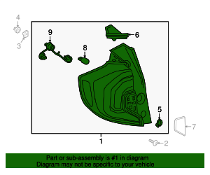84379499 - Rear Driver Side Stop Lamp 2018-2019 GMC Terrain ...