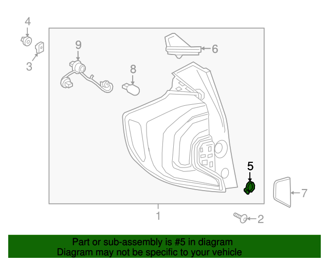 2018-2022 GM Rear Body Structure Stop Lamp Access Cap 84159506 ...