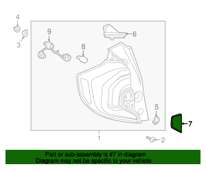84007662 - Primed Driver Side Quarter Panel Tail Lamp Upper Molding ...