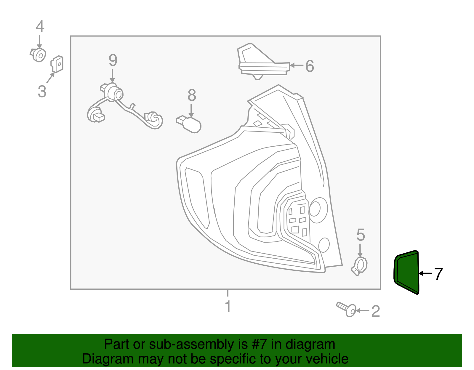 2018-2024 GMC Terrain Primed Passenger Side Quarter Panel Tail Lamp ...